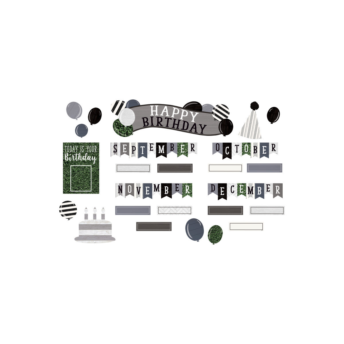 Modern Farmhouse Happy Birthday Mini Bulletin Board Set Teacher Cre...