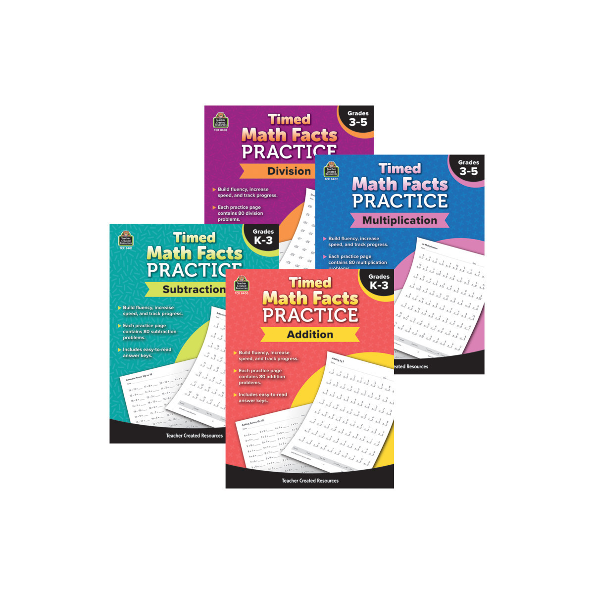 Timed Math Facts Practice: Addition, Subtraction, Multiplication